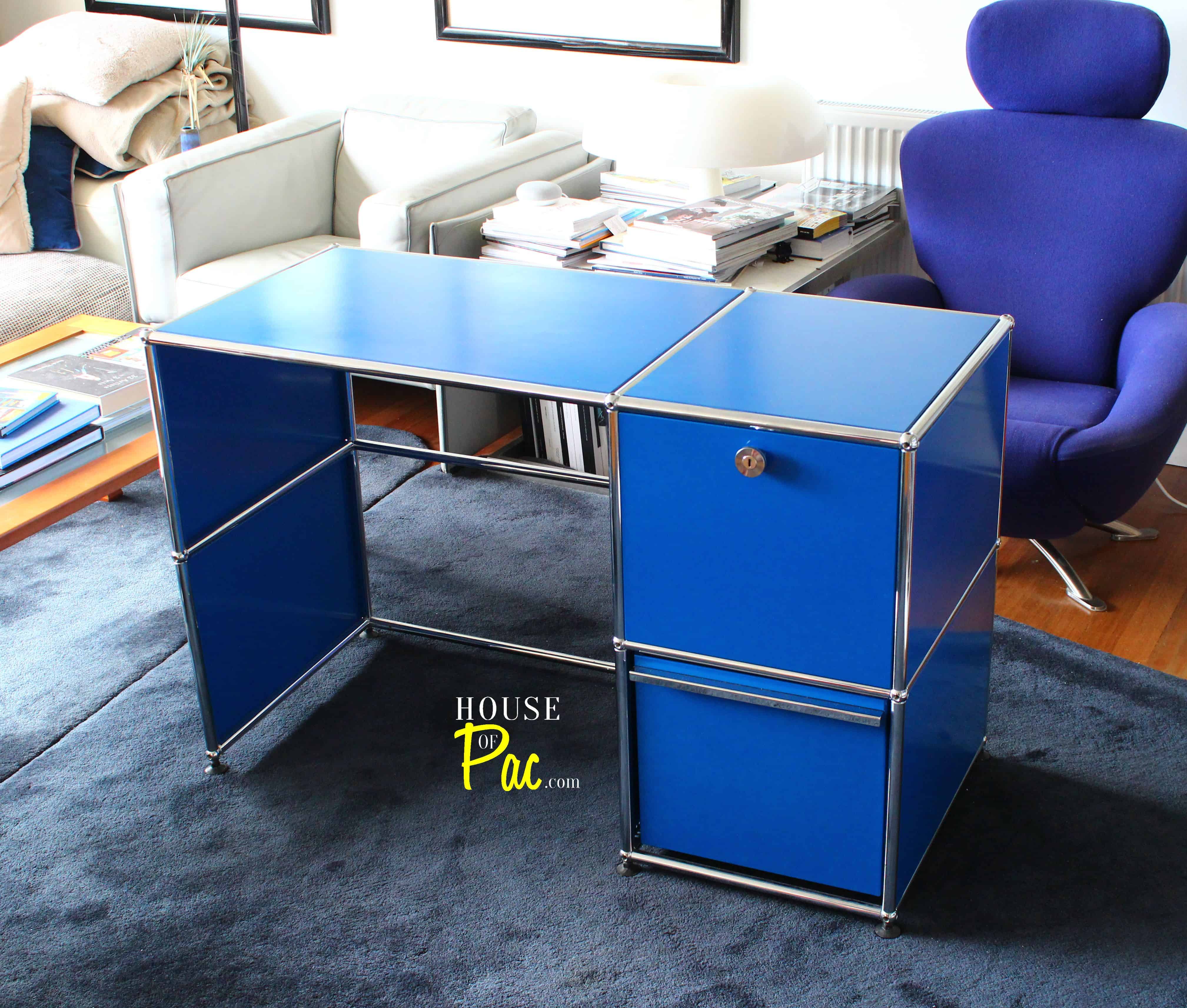 USM Haller blue desk – House of Pac